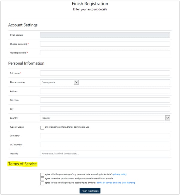 How to register for a new account