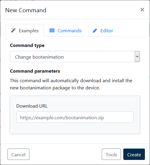 Introduction to creating and sending commands