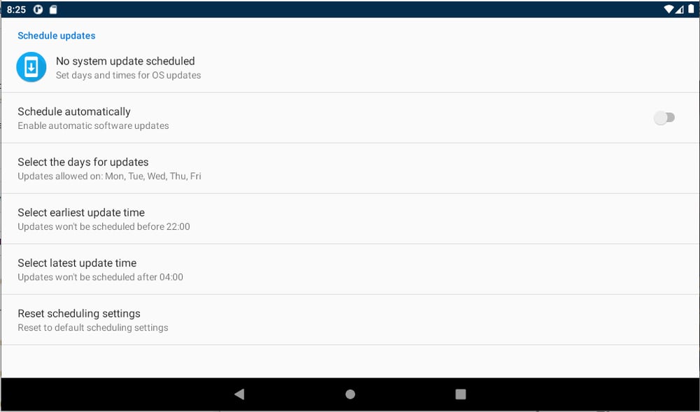 How to enable and configure updates on your device