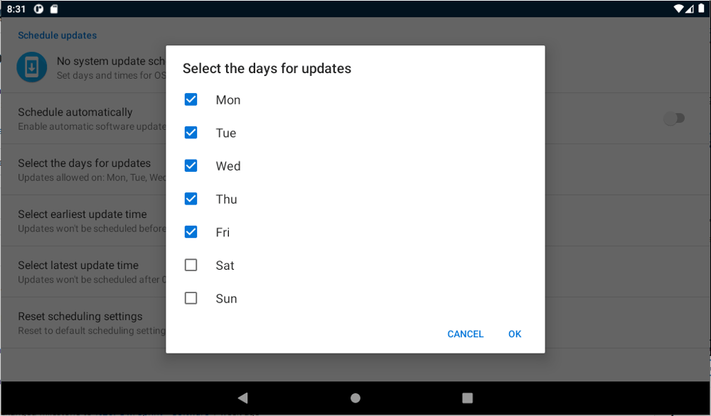 How to enable and configure updates on your device
