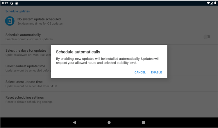 How to enable and configure updates on your device