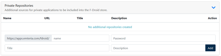 How to add a Private Repository or private app store on emteria.OS