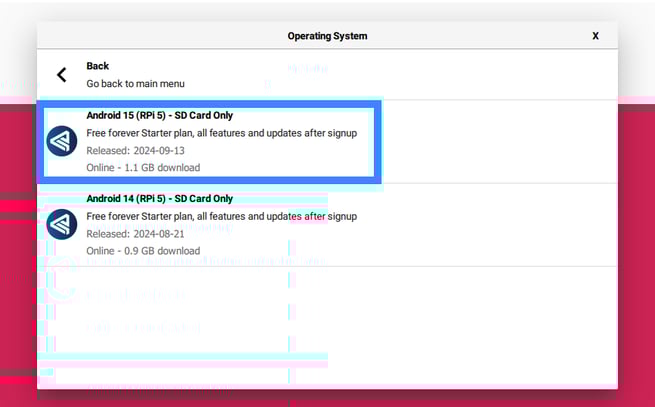 How to install Android OS on Raspberry Pi 5 (RPi5) with Raspberry Pi Imager